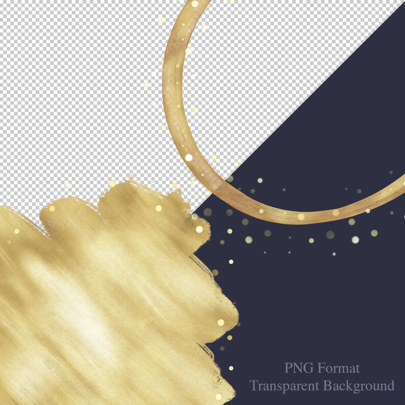 Brushed Gold Frames Clipart Gold Foil Shapes Clip Art - Etsy