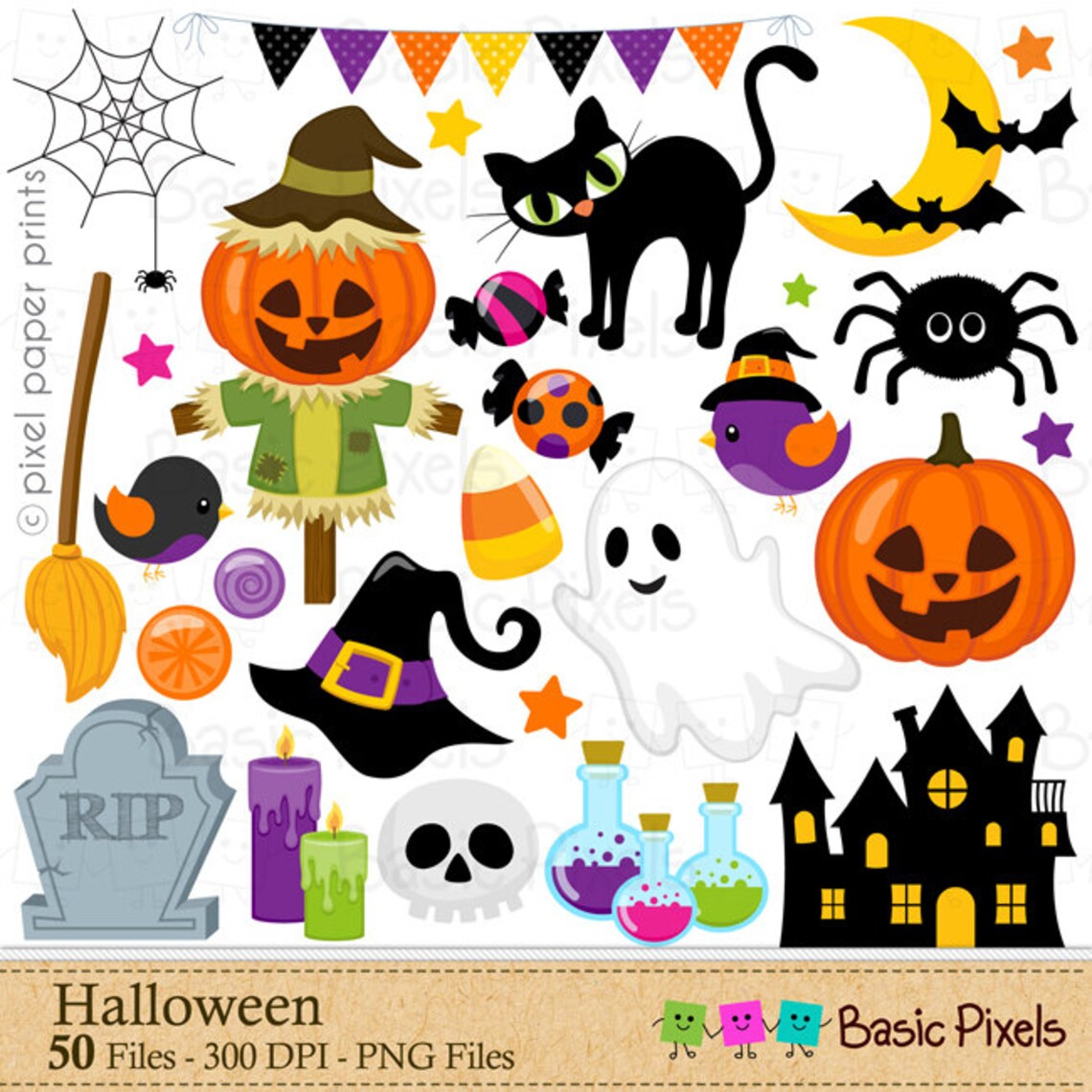Halloween Clip Art Clipart for Personal and Commercial Use - Etsy