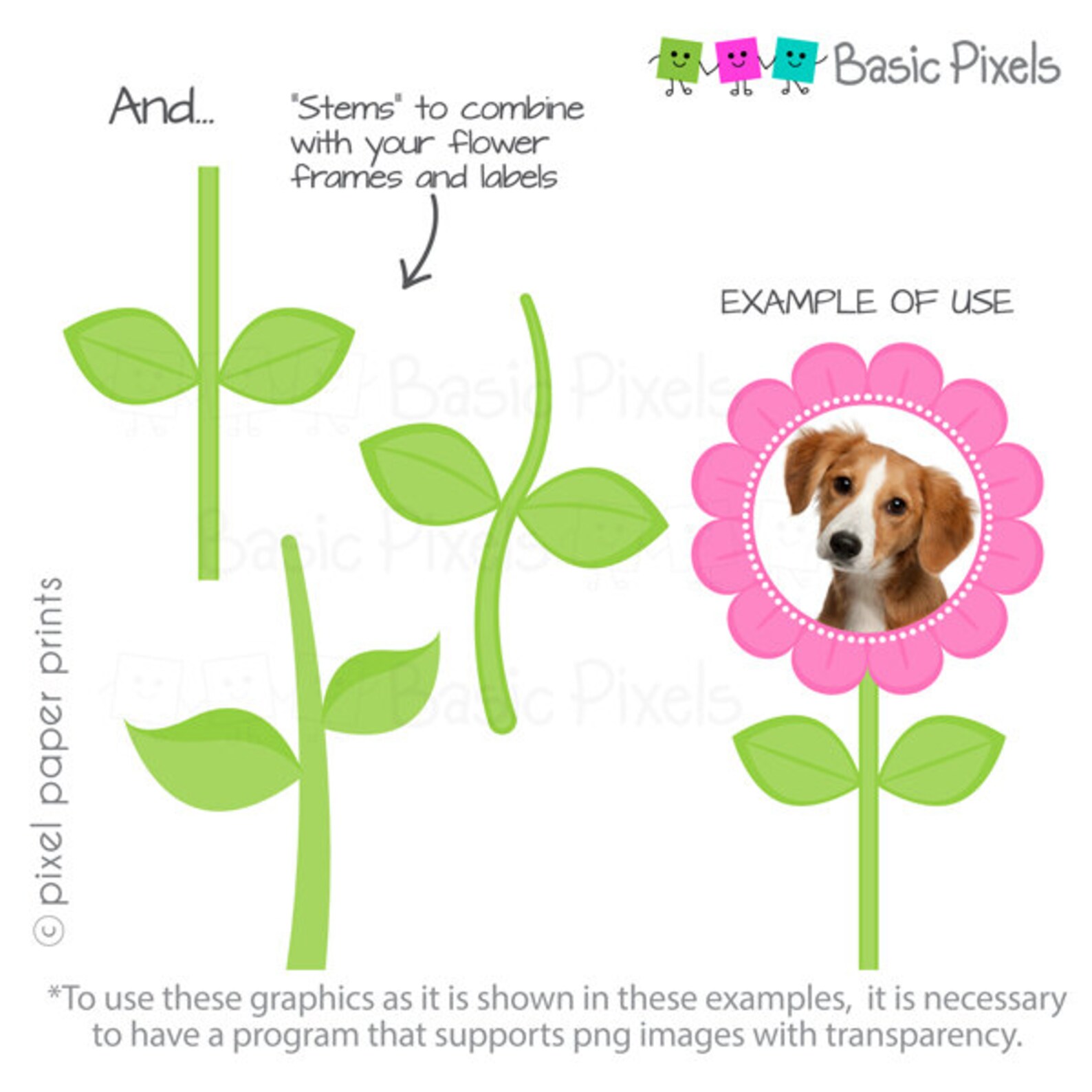 Flower Frames Clipart Digital Clip Art Personal and | Etsy