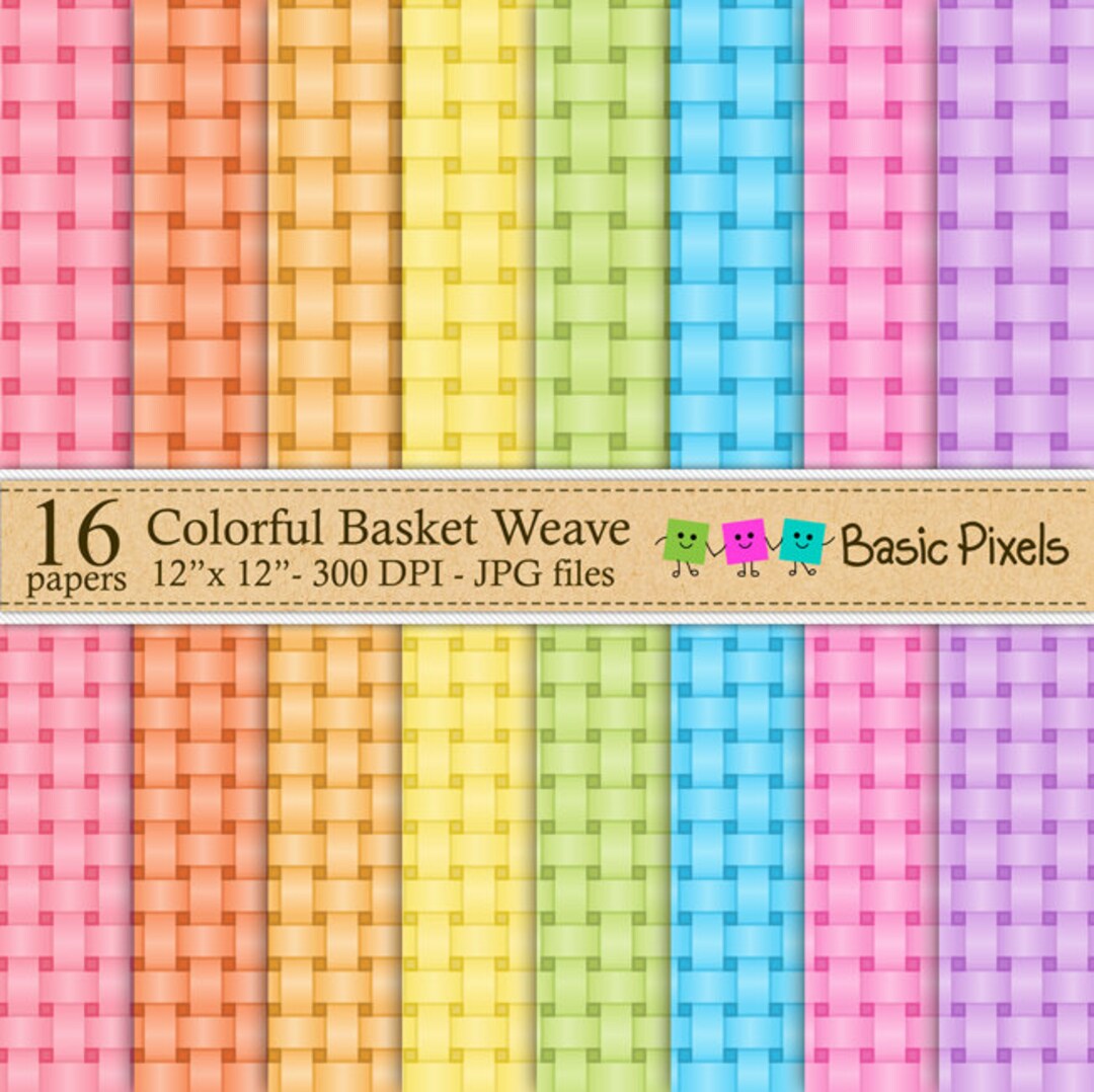Colorful Basket Weave - Patterns - Backgrounds - Personal and ...