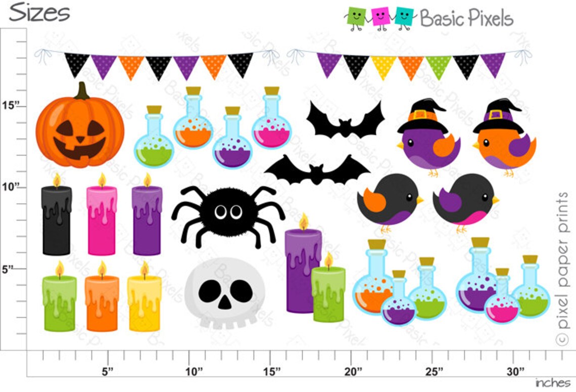 Halloween Clip Art Clipart for Personal and Commercial Use - Etsy UK