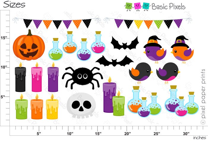Halloween Clip Art Clipart for Personal and Commercial Use - Etsy