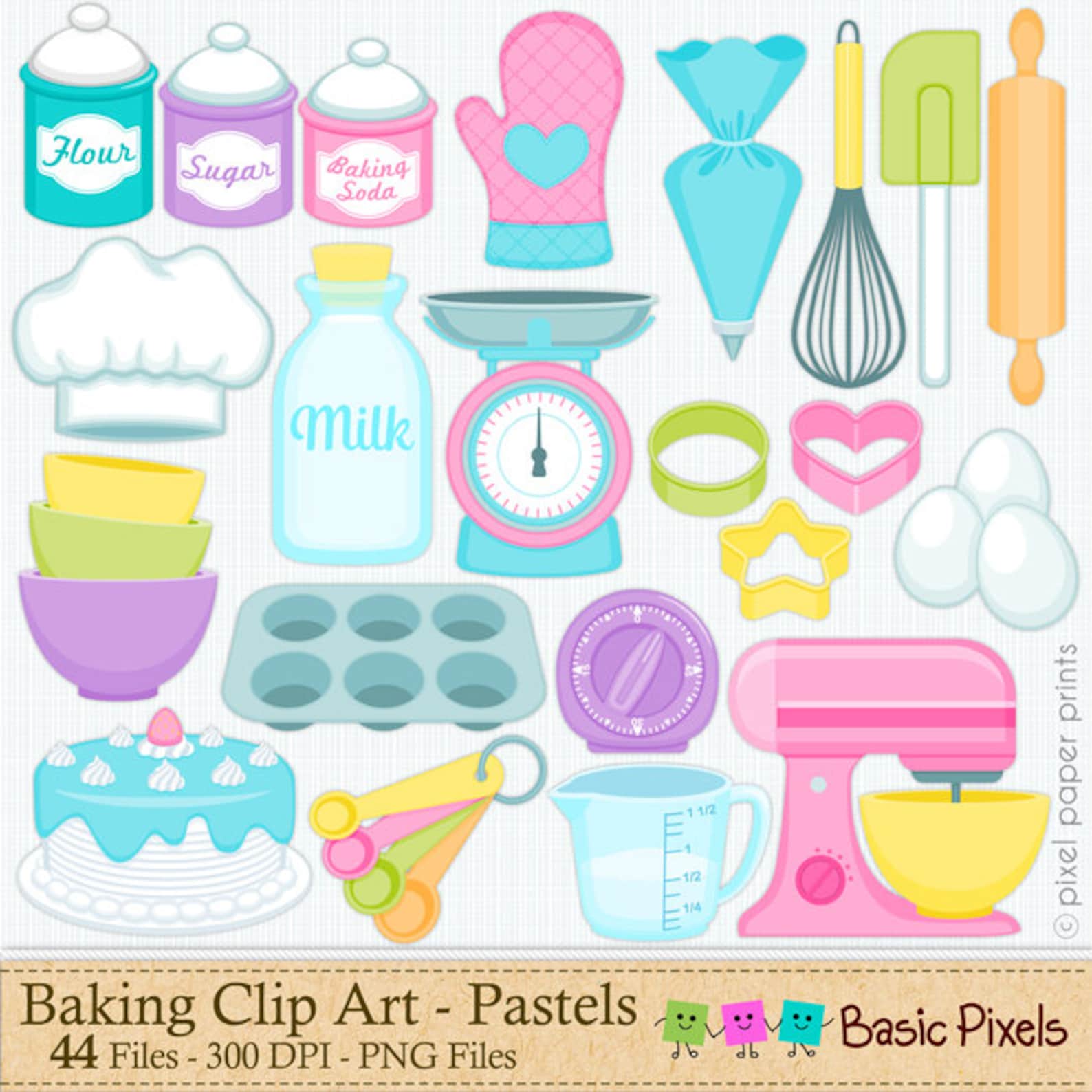 Kitchen Clip Art Baking Clipart commercial Use - Etsy