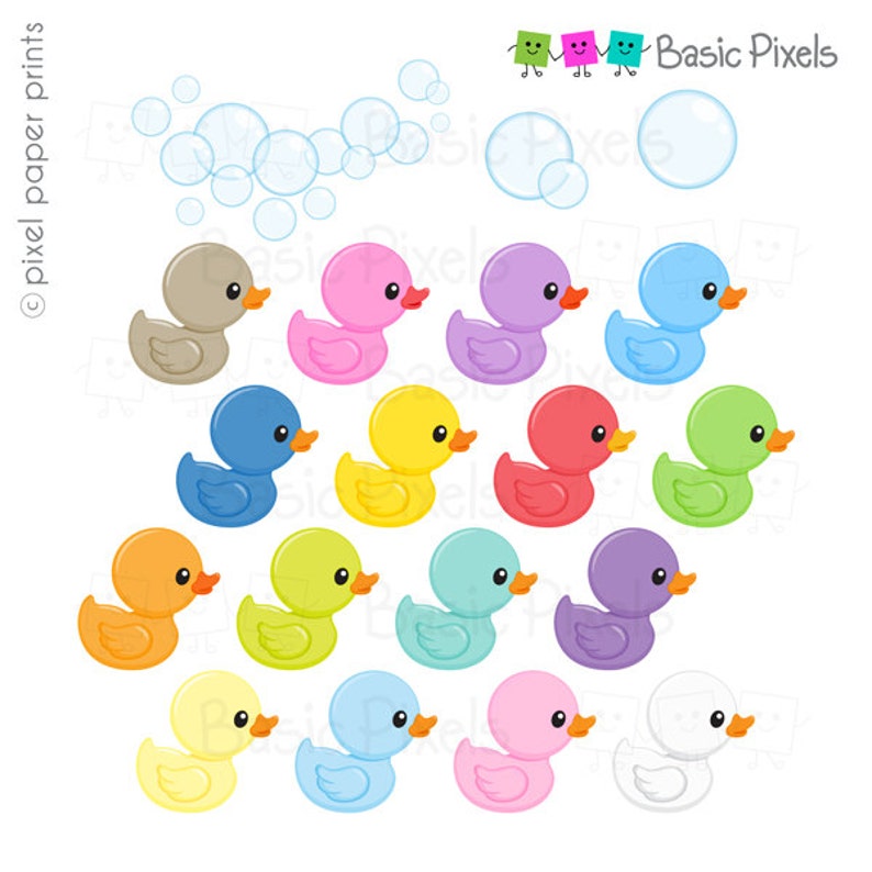 Rubber Duck Clipart- Digital Clip Art - Personal and Commercial Use - Etsy