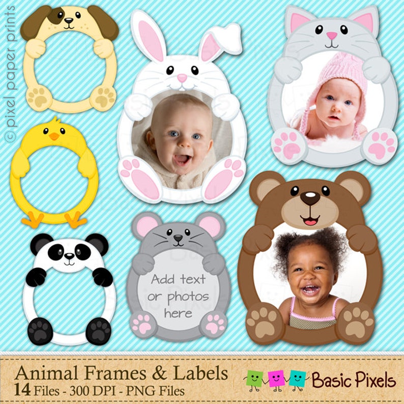 Animal frames clipart Digital Clip Art Personal and - Etsy México