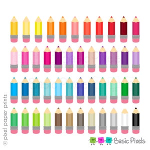 Pencil Clipart - Digital Clip Art - Personal and Commercial Use - Etsy