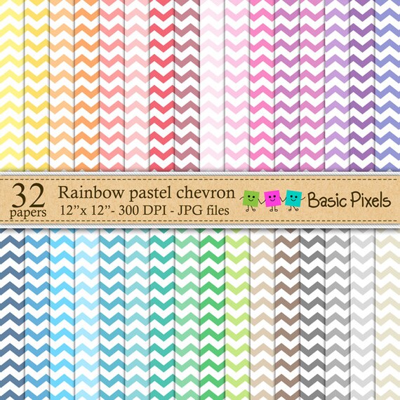 Pastel Rainbow Chevron