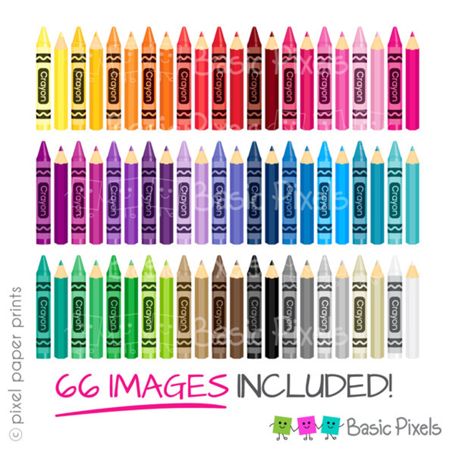 Crayon clipart Digital Clip Art Personal and commercial - Etsy México