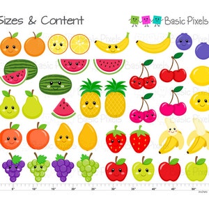 Fruits Clipart Digital Clip Art Fruit Personal and | Etsy