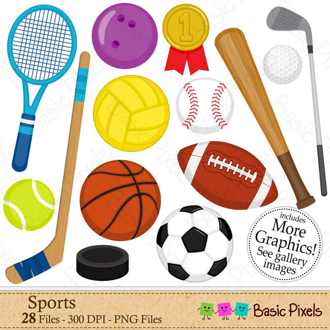 Sports clipart Digital Clip Art Personal and commercial | Etsy