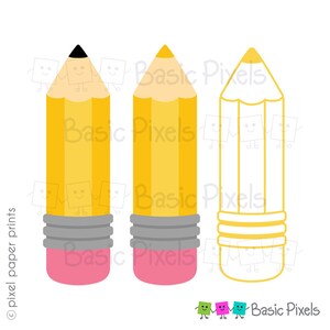 Pencil Clipart - Digital Clip Art - Personal and Commercial Use - Etsy