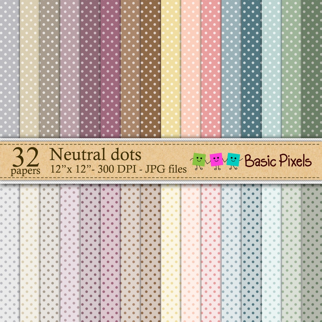 Neutral Dots Digital Papers - Patterns - Backgrounds - Personal and ...