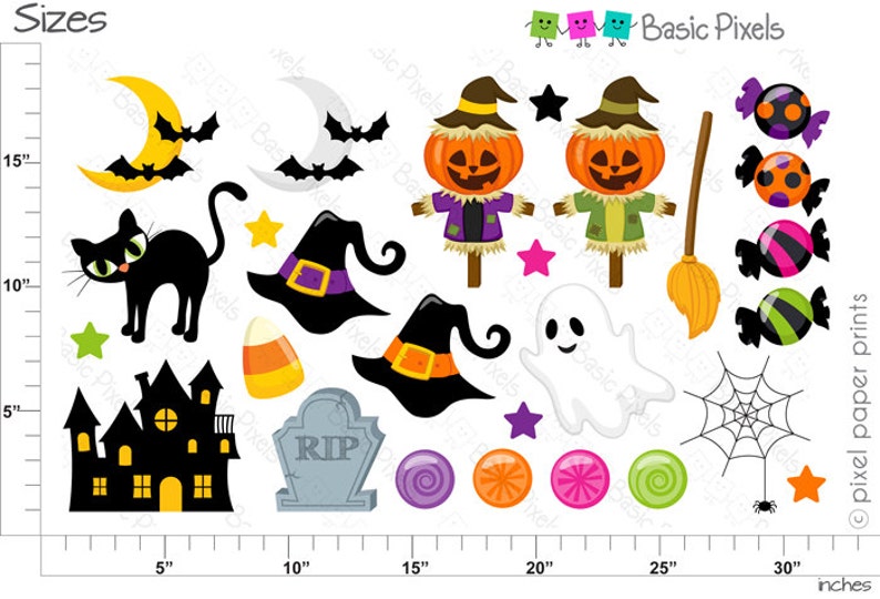 Halloween Clip Art Clipart for Personal and Commercial Use | Etsy UK