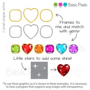 Rainbow Gems Clipart - Digital Clip Art - Personal and Commercial Use ...