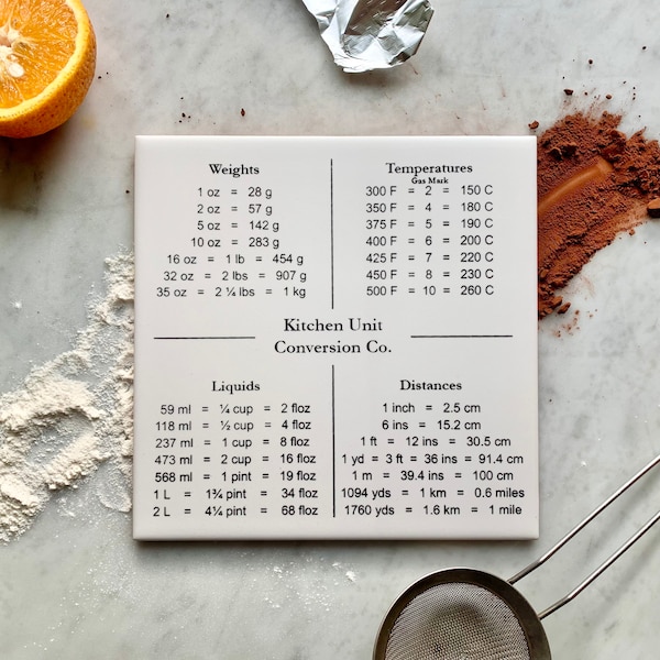 Kitchen Conversion Chart - Etsy UK