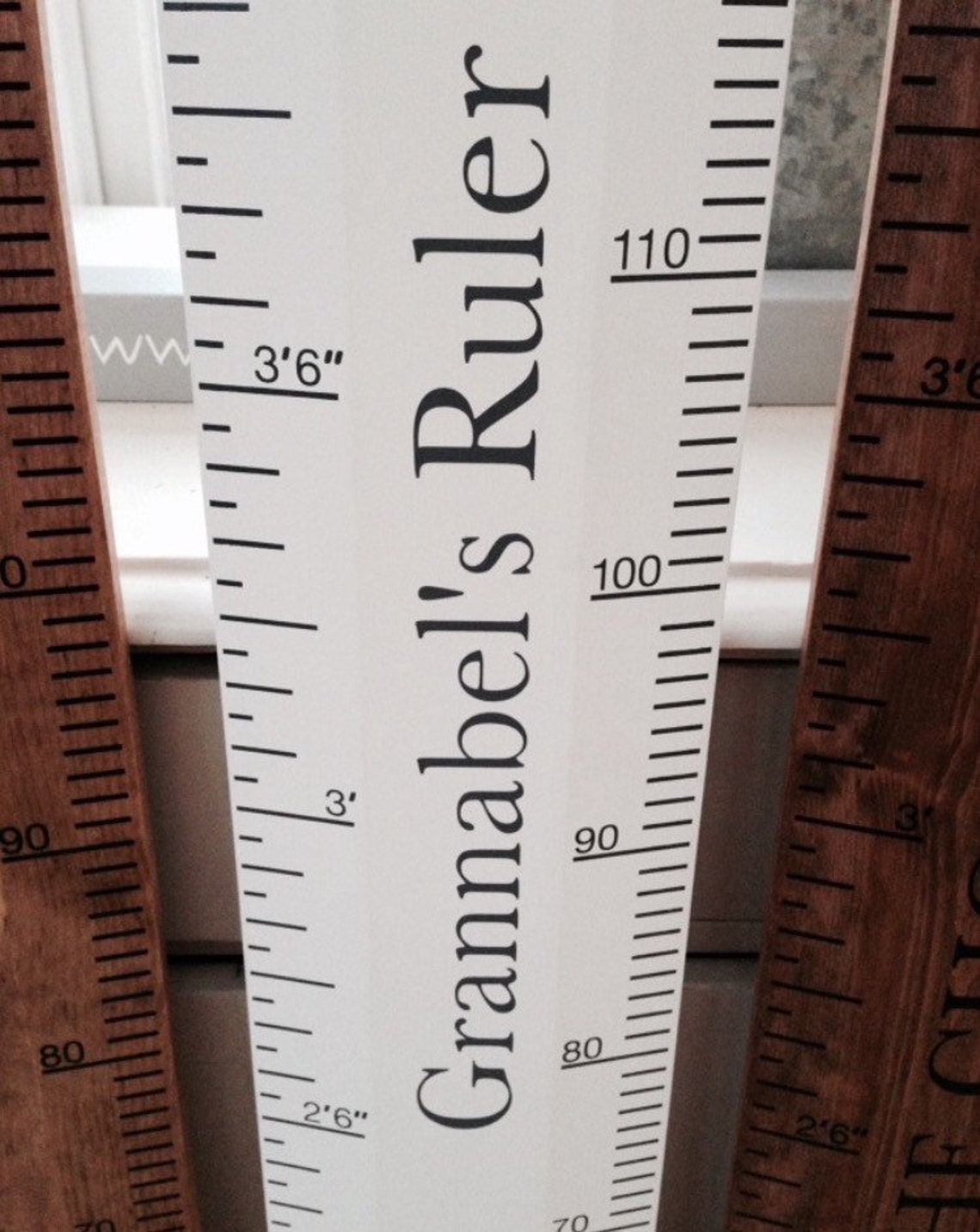 Pointing Wooden Height Ruler Personalised Wood Measuring | Etsy