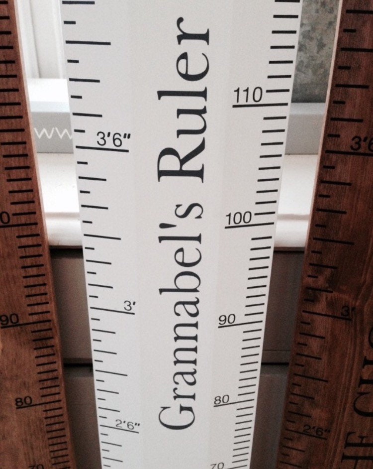 Pointing Wooden Height Ruler Personalised Wood Measuring | Etsy