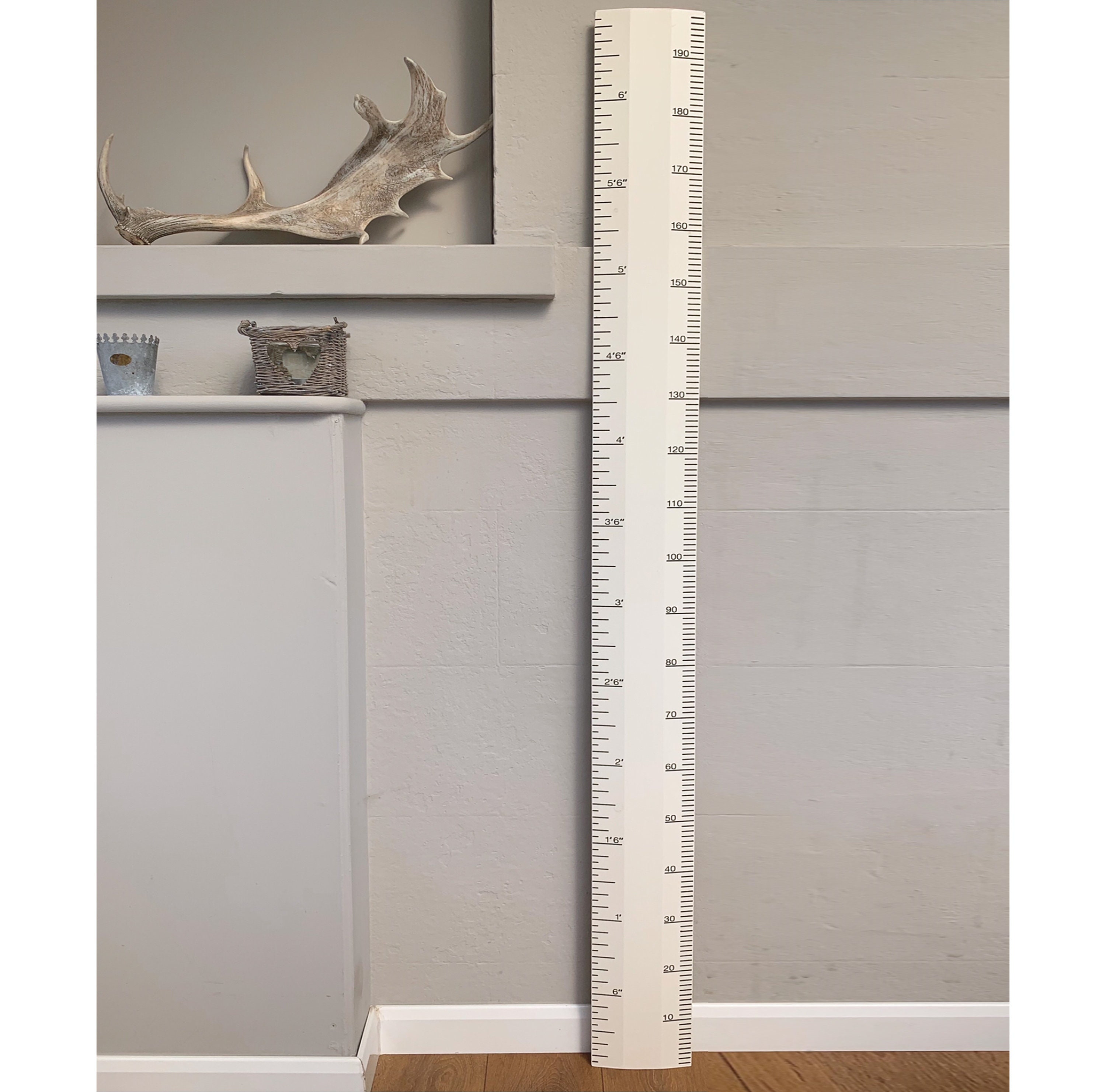 Pointing Wooden Height Ruler Personalised Wood Measuring | Etsy