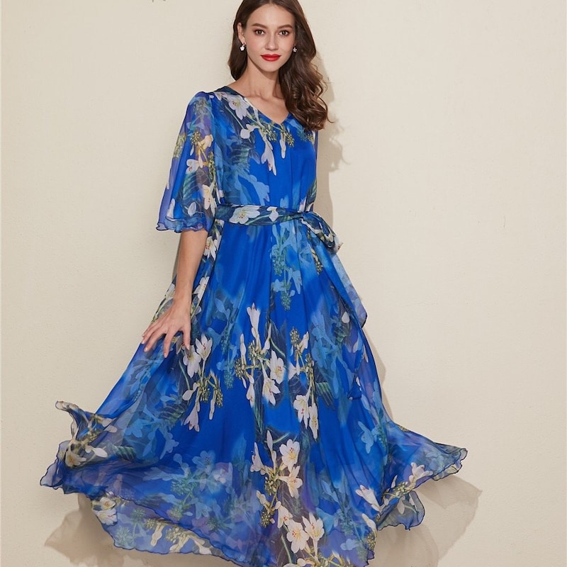 Chiffon Dress Pattern - Etsy