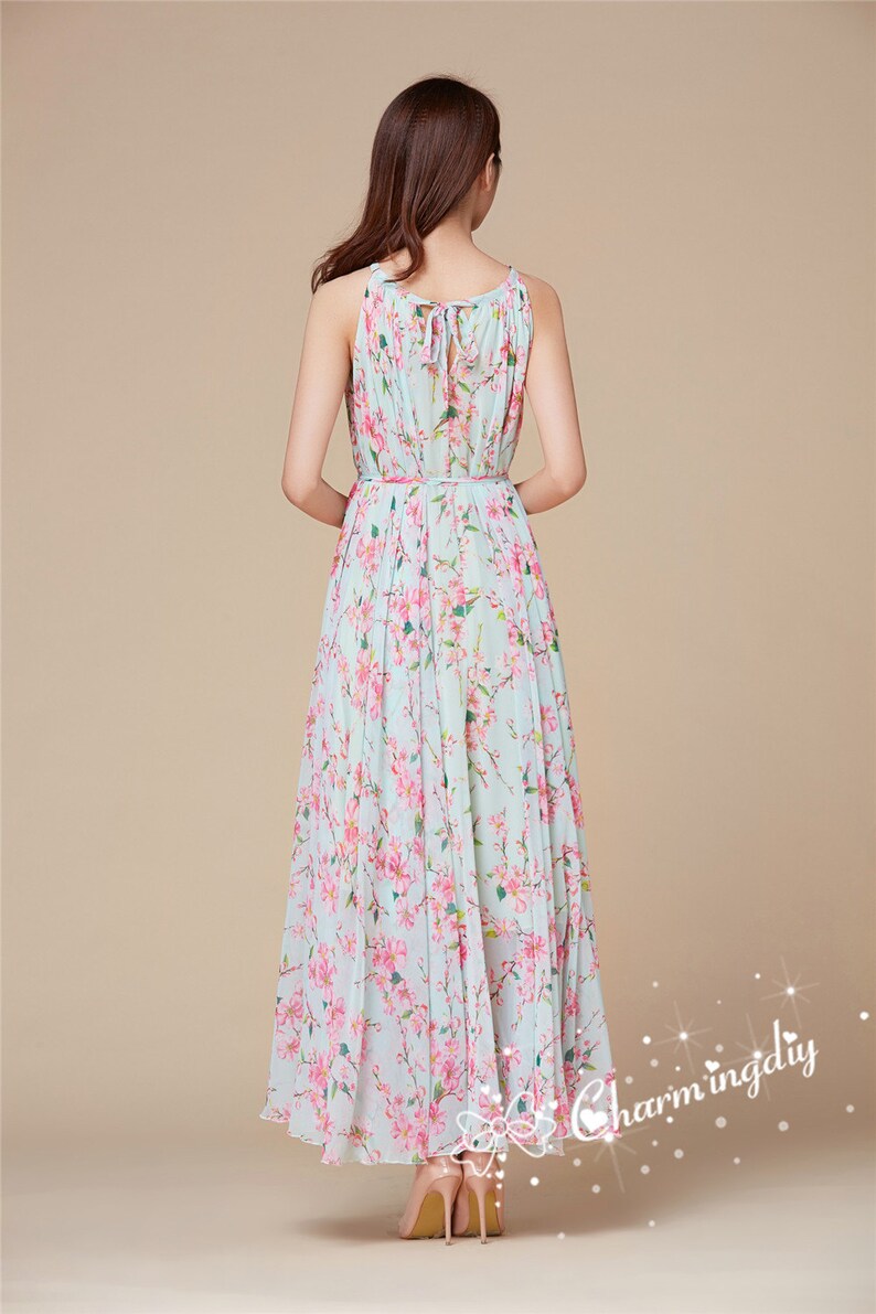 110 Colors Chiffon Green Pink Flower Long Party Evening - Etsy