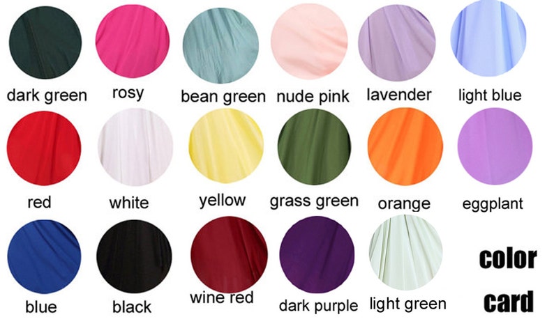 Chiffon Dress Color Card - Etsy