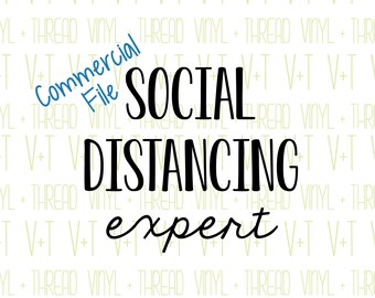 Social Distancing Expert SVG Studio File | Etsy