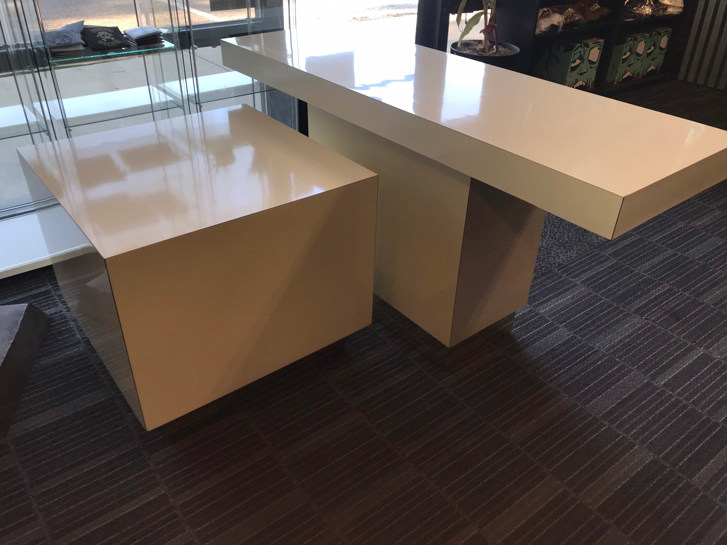 Vintage Formica Modern Contemporary Floating Console Sofa Table & end ...