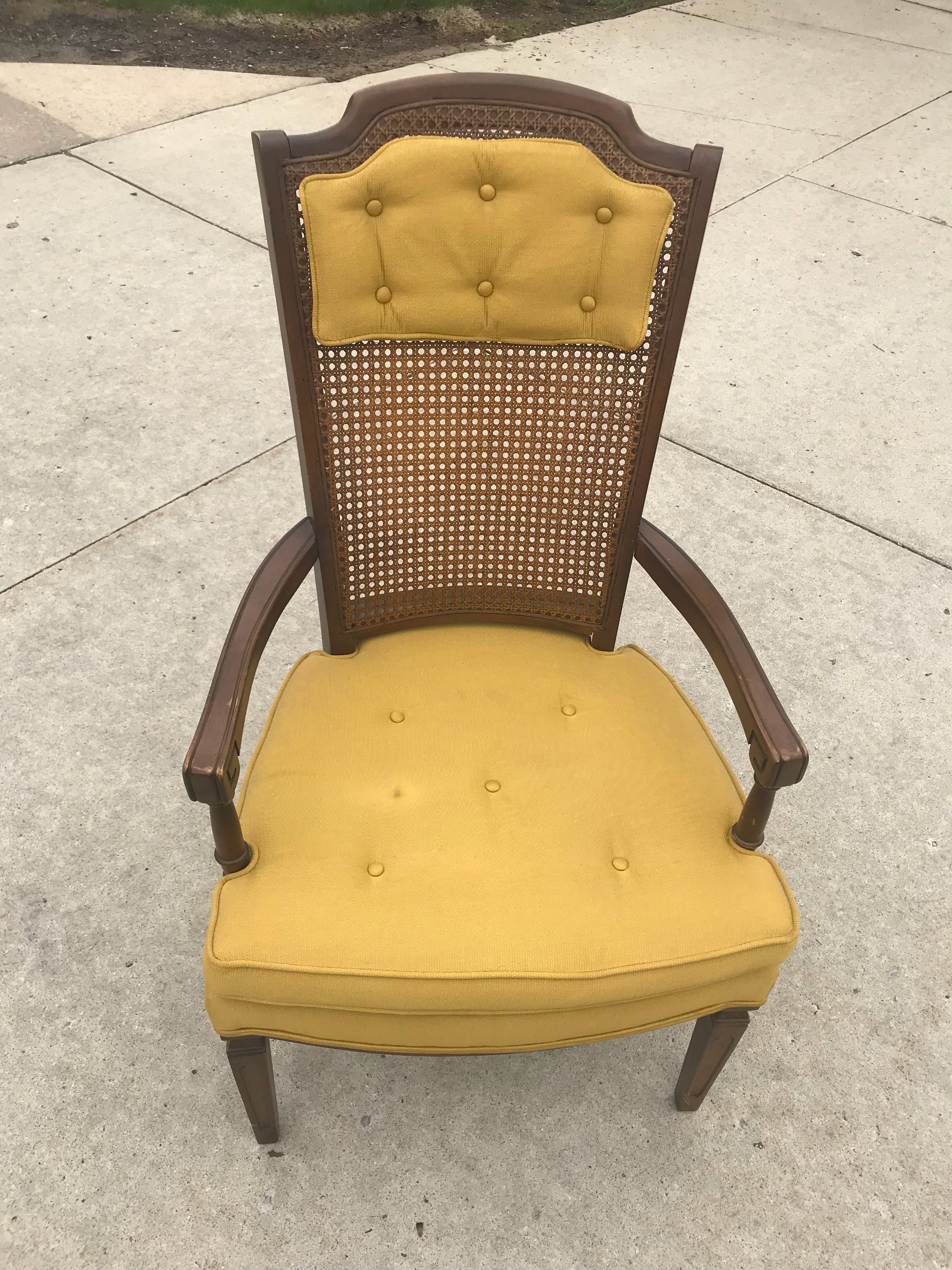 Vintage Mid-century Regency Cane Chair - Etsy