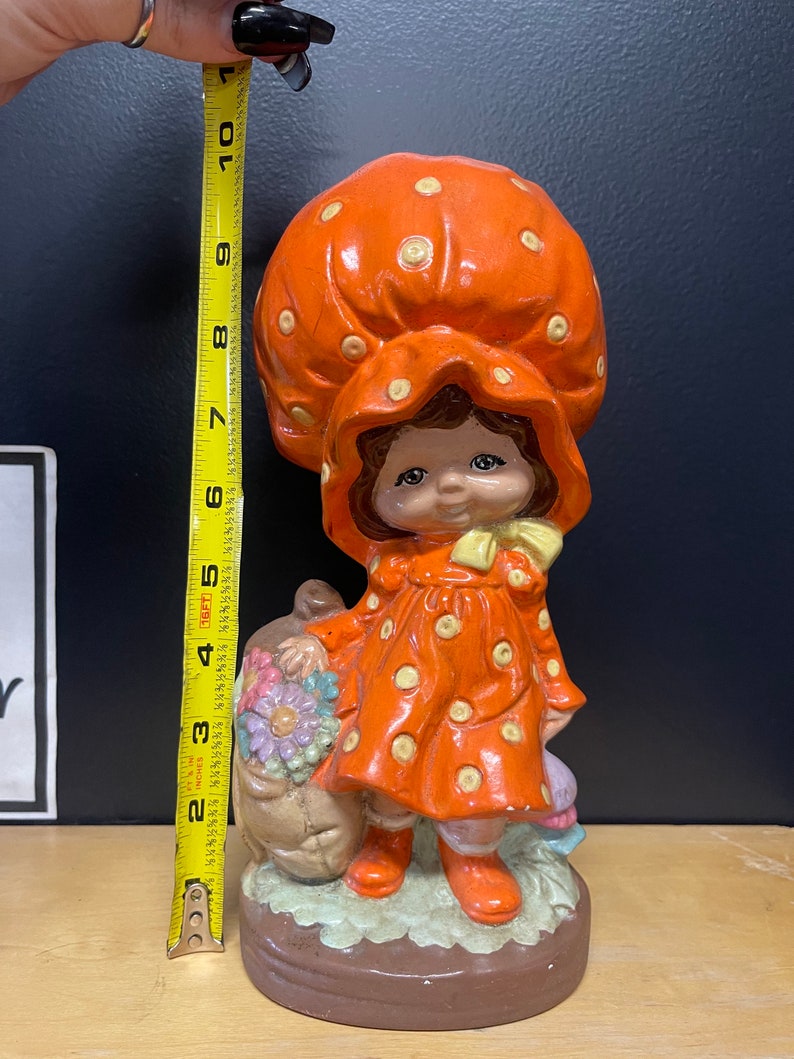 1970’s Vintage Mid-century Ceramic Statue Holly Hobbie Style - Etsy