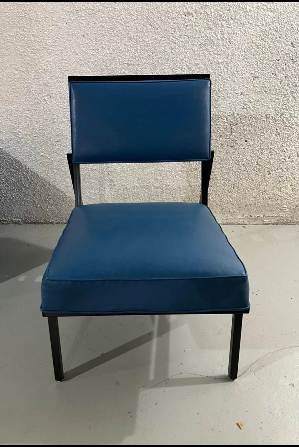 Vintage Mid-century Steelcase Blue Modern Chair - Etsy