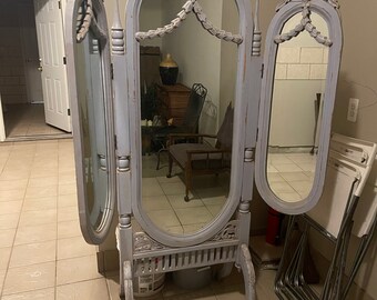 Antique Floor Mirror - Etsy