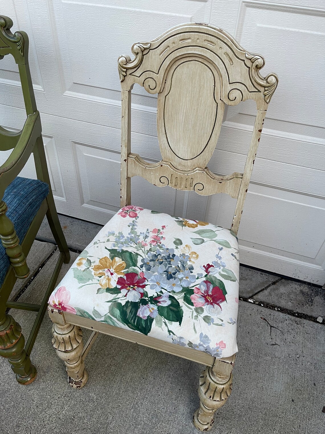 2x Antique Vintage Country Farm House Distressed Chairs - Etsy
