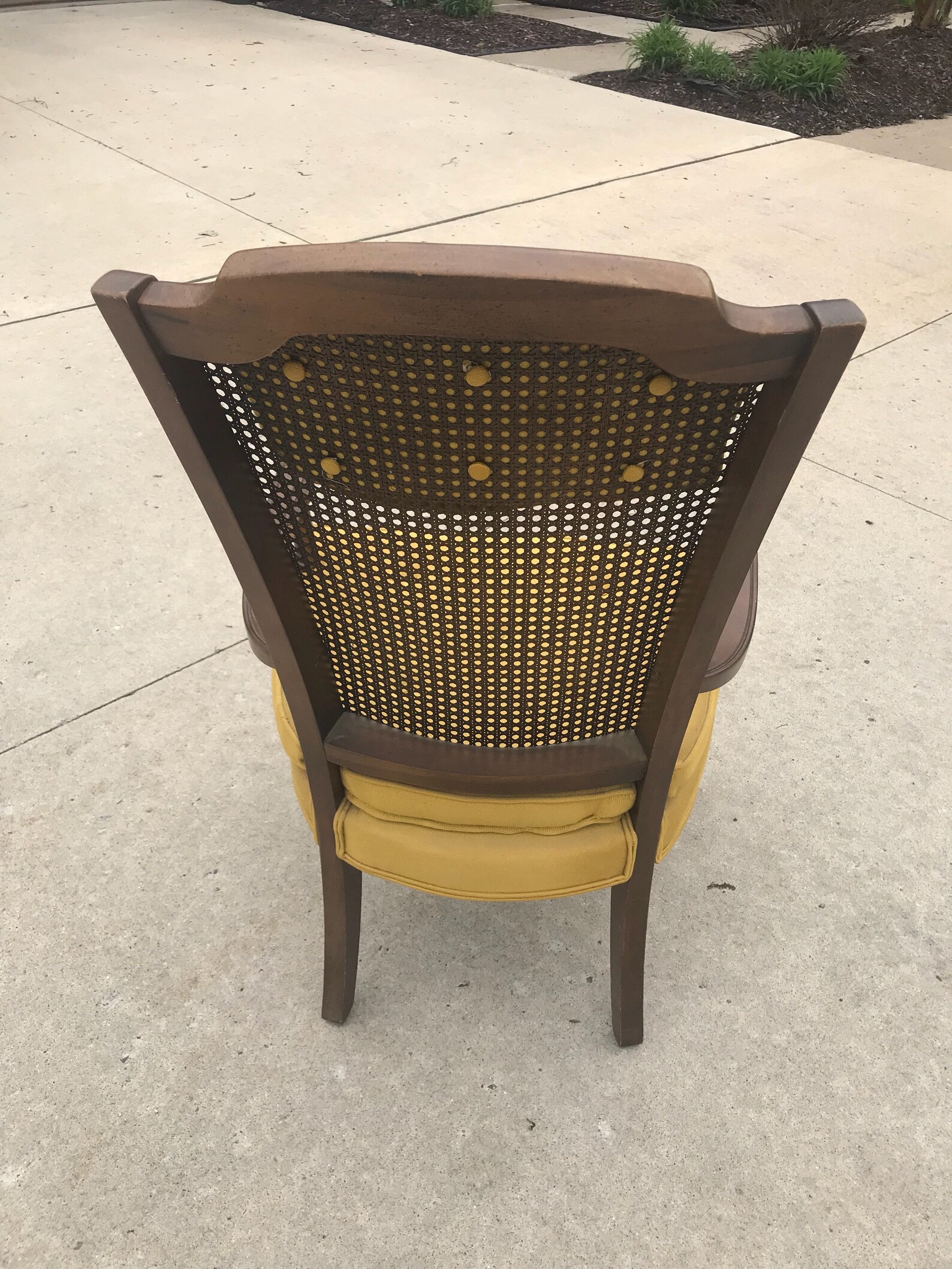 Vintage Mid-century Regency Cane Chair - Etsy