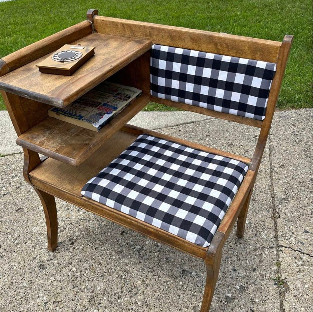 Antique Vintage Phone Conversation Chair Table - Etsy