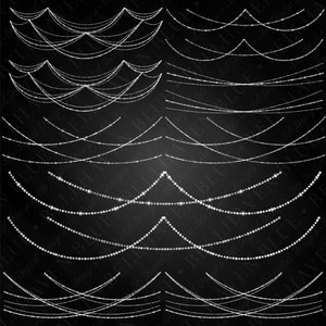 Chalkboard String Light & Garland Clipart, Instant Download, Chalk ...