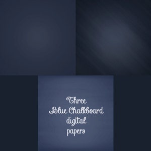 Black, Blue, Green Chalkboard Digital Papers - Etsy