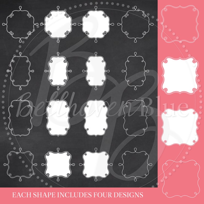 Doodle Frame Clip Art, 88 PNG Images, Transparent Background, Digital ...