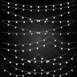 Chalkboard String Light & Garland Clipart, Instant Download, Chalk ...