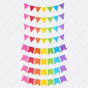 Rainbow Clipart & Digital Paper, Hearts, Stars, Rainbow Bunting Banners ...