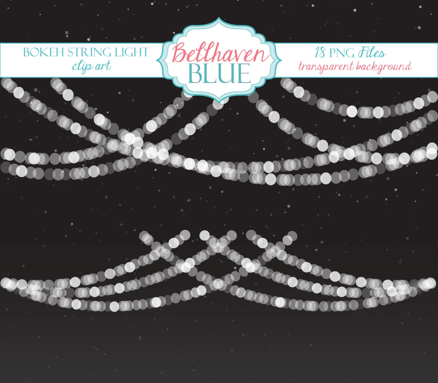 Bokeh String Light Clipart - Etsy