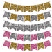 Gold and Silver Glitter Bunting Banner Clipart - Etsy