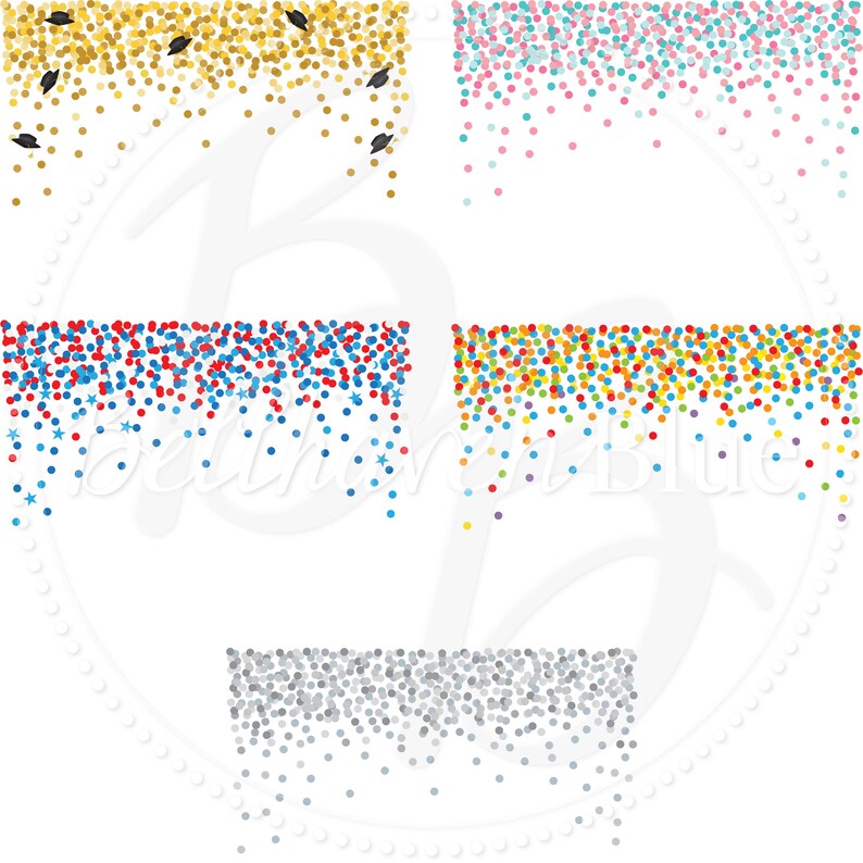 Confetti Clip Art - Etsy