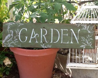 Flower garden sign | Etsy