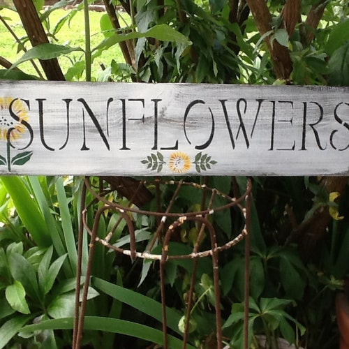 Sunflower Sign Rustic Sunflower Farmhouse Decor Sunflower - Etsy