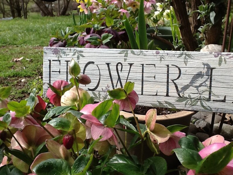 Rustic Flower Lady Sign - Etsy