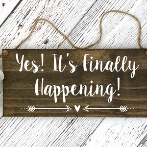 Personalized Wedding Wood Sign Yes It's Finally - Etsy