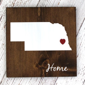 All States Available, Rustic Hand Painted home State Wood Sign ...