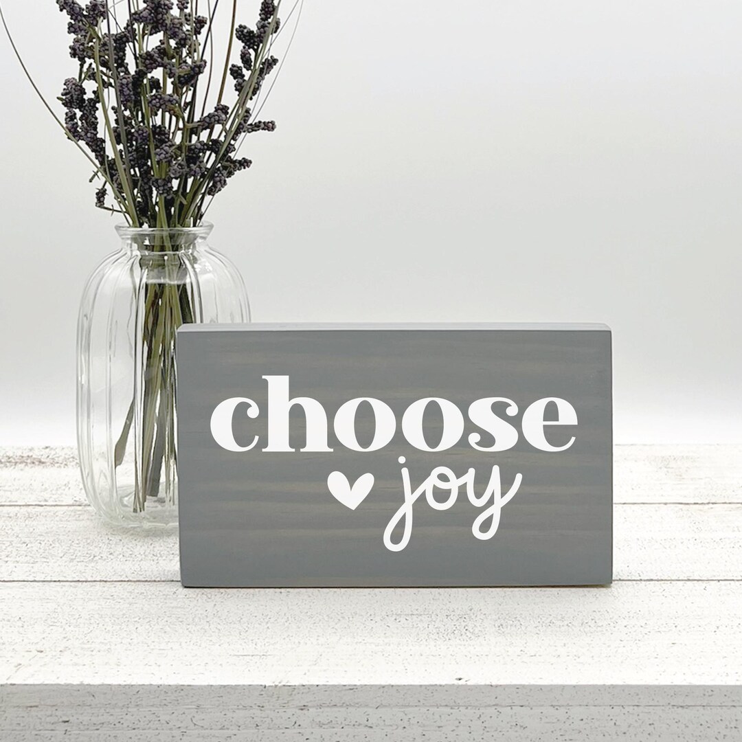 Choose Joy Mini Wood Sign - Inspirational Shelf Sitter, Encouragement ...