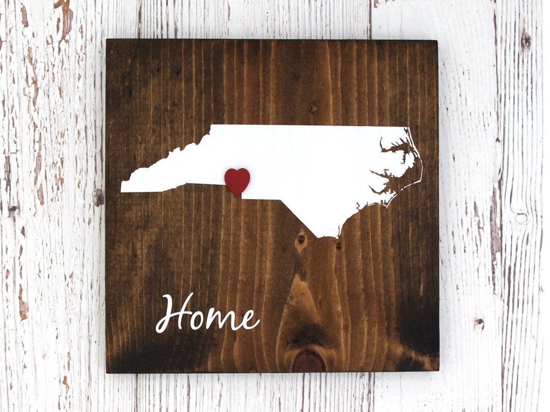 All States Available, Rustic Hand Painted home State Wood Sign, North ...