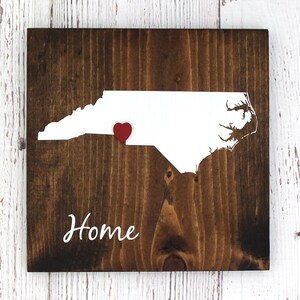 All States Available, Rustic Hand Painted home State Wood Sign, North ...